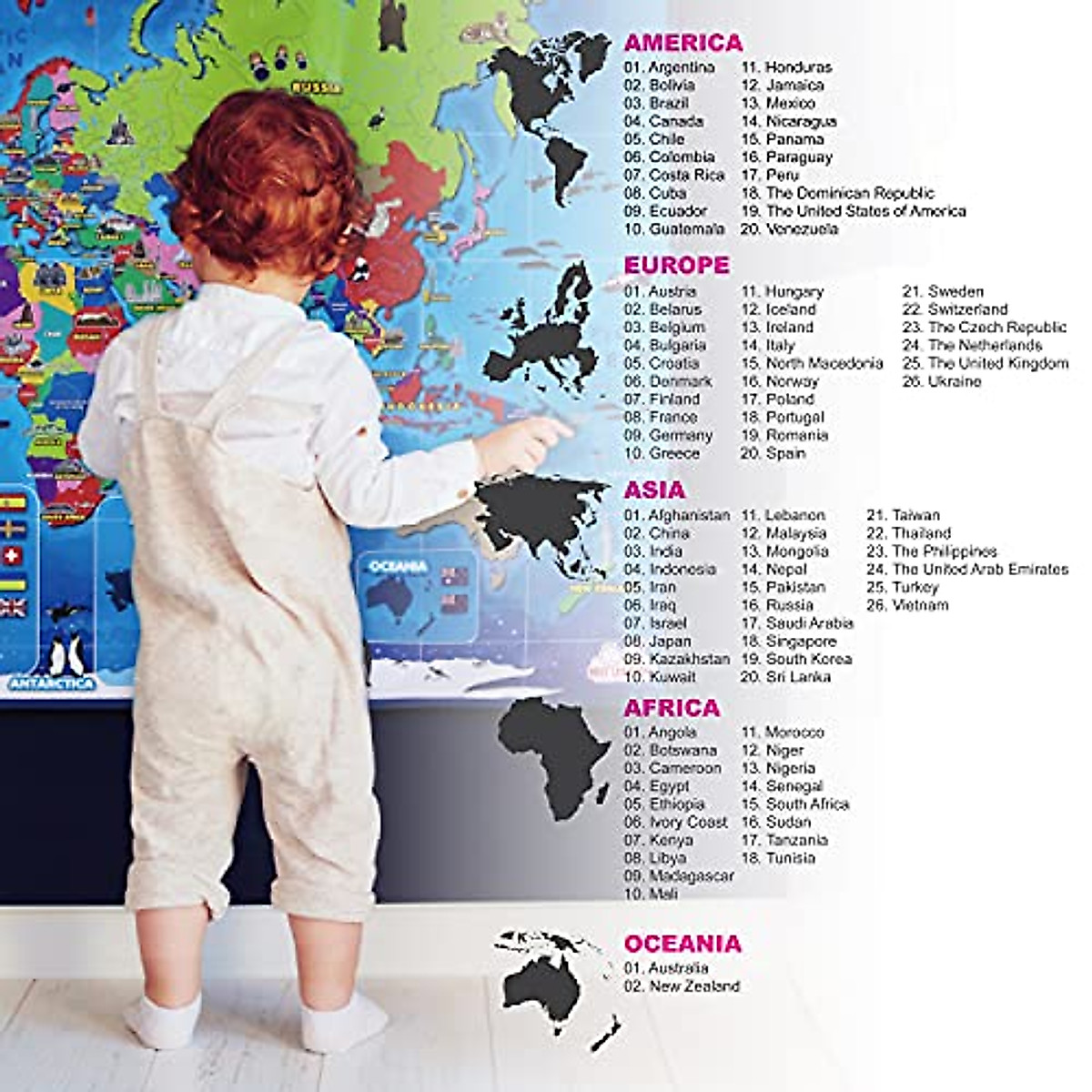 BEST LEARNING i-Poster My World Interactive Map - Educational Talking Toy for Children of Ages 5 to 12 Years Old - Perfect Geography Learning Game as a Gift for Kids Ages 8-12