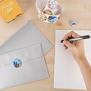 Cute Animal Flower Thank You Stickers 1000 1 Inch Round Panda Elephant Bird Plant Thank You Label 500 Labels Per Roll for Birthday Gift Bags Baby Shower Wedding Kids Toys Teacher Reward Stickers