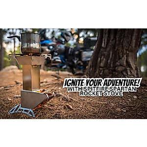 Spitfire Rocket Stove - Spartan Light Rocket Stove Wood Burning Portable Stove w/Travel Case, Collapsible Backpacking Wood Stove, Camp Rocket Stove, Outdoor cooking stove Estufa De Leña Para Cocinar