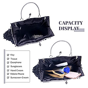 FUKZTE Purses and Handbags Envelope Evening Clutch Crossbody Bags Wedding Party Shoulder Bag for Women,black