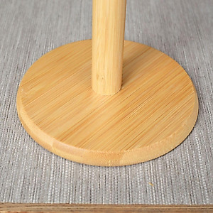 NAWAZJEE Coffee Cup Holder Coffee Cup Stand Coffee Mug Tree Wooden Coffee Cup Holder for Countertop Thick Base Coffee Mug Holder with 6 Hooks Mug Stand Mug Rack Space Saver