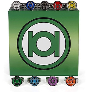DC Comics Green Lantern Power Rings Emotional Spectrum | Includes 9 Adjustable Rings Featuring Each Emotion