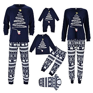 SPANBILT 2023 Christmas Matching Pajamas for Family Plaid Xmas Pjs Funny Jammies Cute Nightwear Sleepwears Lounge Sets Dad