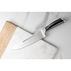 Schmidt Brothers -Heritage 12-Piece Kitchen Knife Set, High-Carbon German Stainless Steel Cutlery, Clear Acrylic Magnetic Knife Block