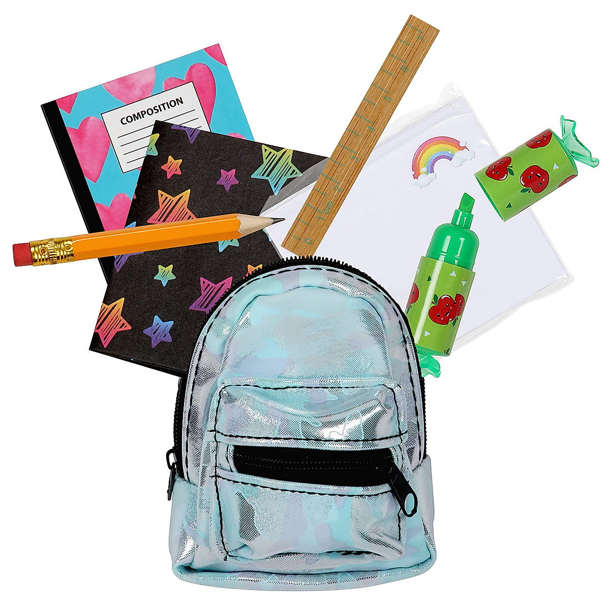 REAL LITTLES - Micro Backpack - 3 Pack with 18 Stationary Surprises Inside! - Styles May Vary