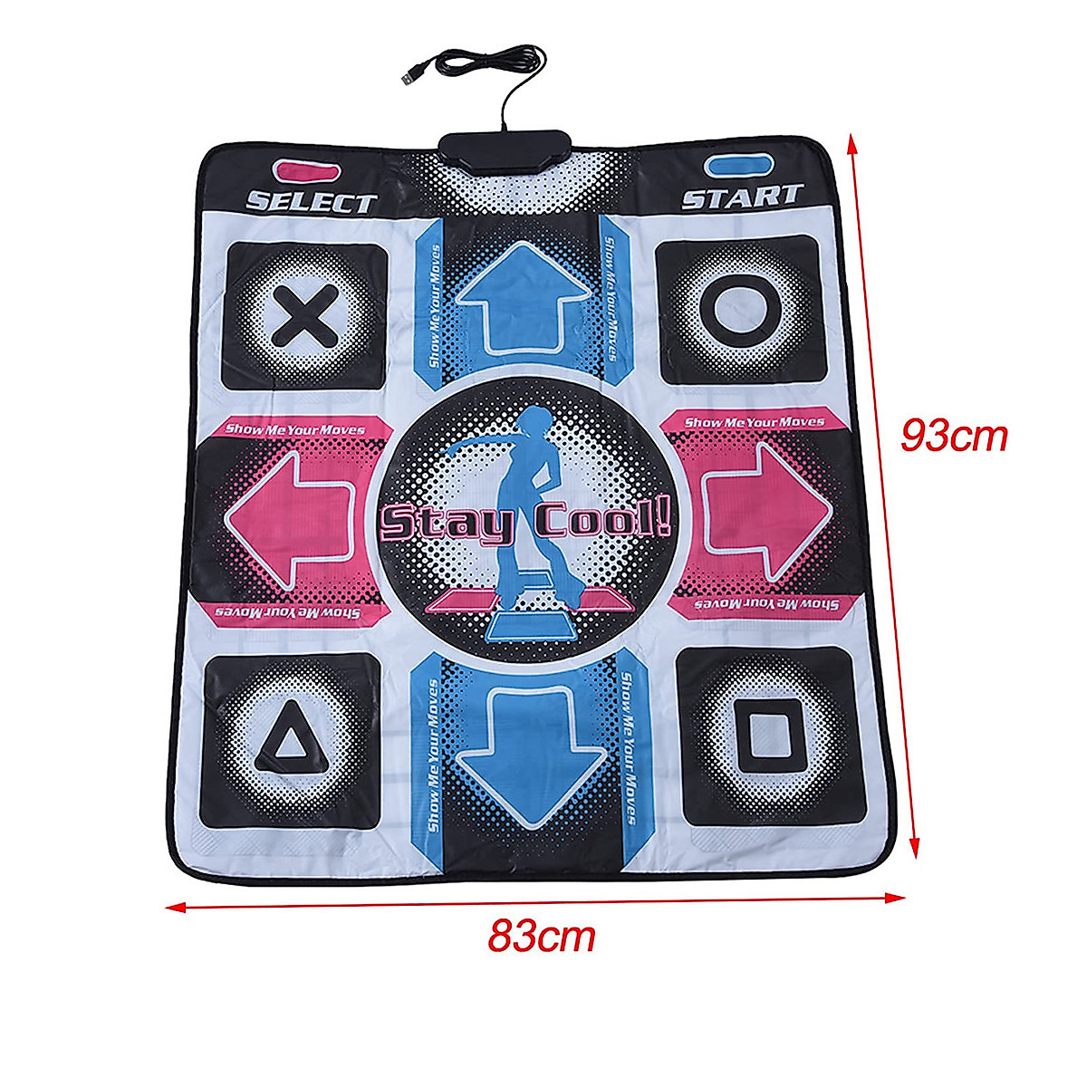 Non-Slip TV Dance Mat DDR Dancing Pad Blanket for Microsoft Xbox 360 Game for Windows XP/ 7 / 10 OS with USB Interface