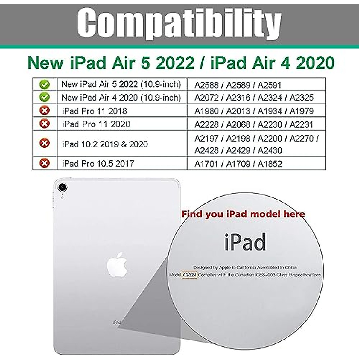 Hoidokly iPad Air 5th Generation Case iPad Air 4th/5th Clear Case 10.9 inch 2022 2020 (A2588/A2589/A2591/A2316/A2324/A2325/A2072) with Transparent Back/Pencil Holder/Auto Sleep (Pink)