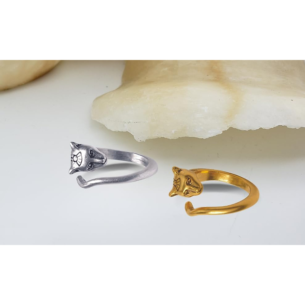 MUSEUM REPRODUCTIONS Egyptian Bastet Cat Ring - Adjustable