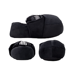 Disney Mandalorian Boys' Star Wars Slippers - 3D Baby Yoda Plush Fuzzy Slippers - Darth Vader Slippers for Boys (Shoe Size 11-5), Size 11-12, Darth Vader