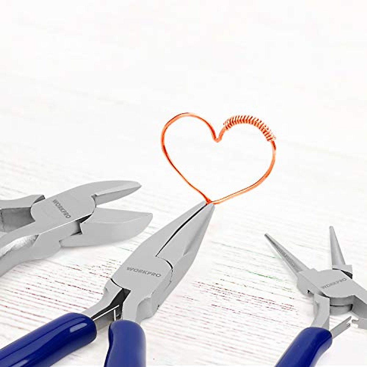 WORKPRO 7-Piece Jewelers Pliers Set, Jewelry Making Tools Kit with Easy Carrying Pouch (Blue)