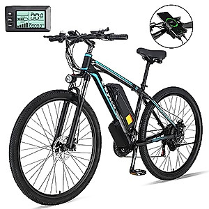 E·Bycco 29'' Electric Bike for Adults, 750W, 48V 13Ah Battery, 28-32MPH, 21 Speed, Lockable Suspension Electric Mountain Bicycle, Pedal Assist Cruise Commuter Ebike, UL Tested