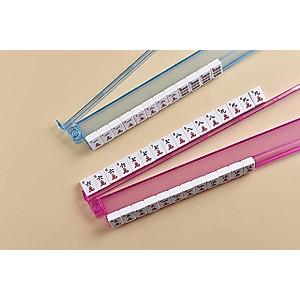 Mose Cafolo American Mahjong Game Set, Blue Paisley Carrying Bag,166 Premium White Tiles,4 All-in-One Color Rack/Pushers,100 Chips,1 Wind Indicator, Complete Mah Jong Tiles Set, Mah Jongg Set