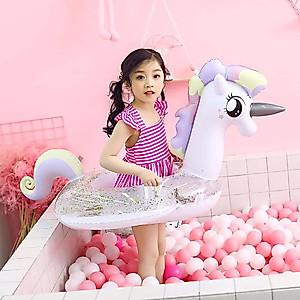 CICITOYWO Toddler Pool Floats, Kids Inflatable Float Raft with Handle, Water Swim Beach Floaties Toys Party Supplies, Baby Swimming Ring for 2-8 Years Old Kid