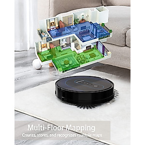 Robot Vacuum Cleaner, 4000Pa Suction AI Smart 2.0 Navigation with Home Mapping Robotic Vacuum, Selective Room Cleaning, No-go Zones, Carpet Boost, Works with Alexa, Ideal for Pet Hair FourAmZ V100 Pro
