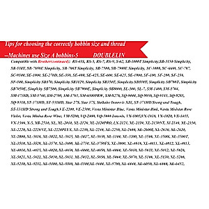 144pcs Prewound Bobbins Size A for Domestic Sewing/Embroidery Machines, Compatible with Brother Machines, Plastic Sided, Size A, Class 15, 15J, SA156, White Color, 100% Polyester, 60S/2 100 Yards