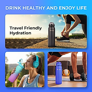 32oz Insualted Water Bottle, 316 Stainless Steel Water Bottle for Cold and Hot Drinks,Sports Water Bottle,Double Wall Vacuum Insulation,Spout,Leak Proof-Thermos Water Bottle Flask 1Pack (Blue)