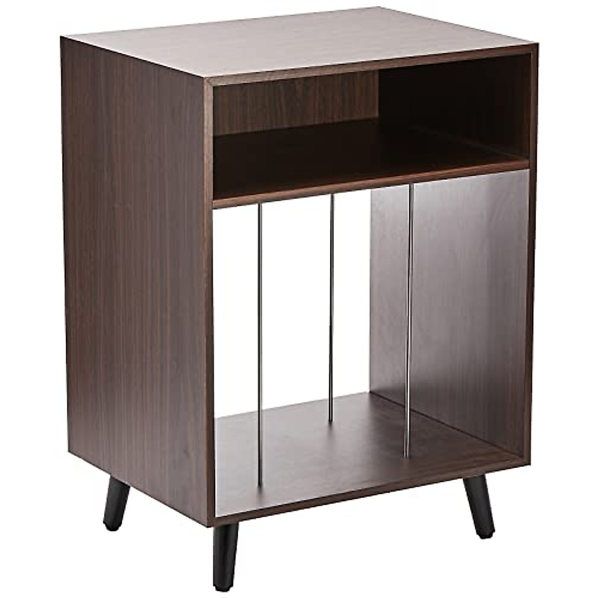 Victrola Vinyl,Metal Entertainment Stand with Record Holder, Espresso ...