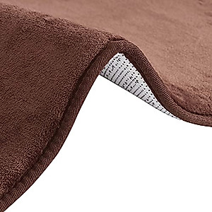 Sweet Home Collection Bathroom Rugs Memory Foam Bath or Shower Mat Slip Resistant Extra Absorbent Soft Fluffy Non Skid Rectangle