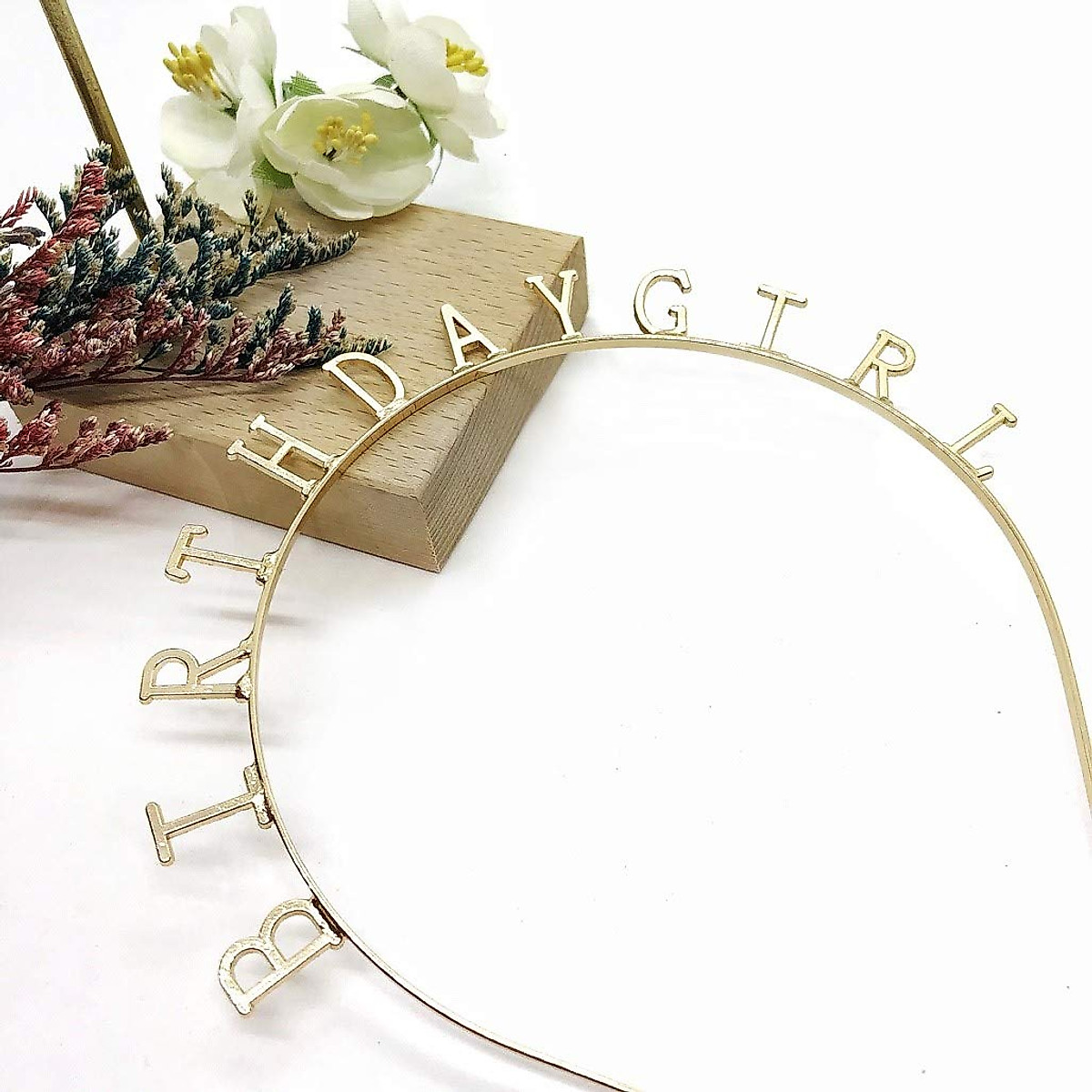 Dadam Birthday Tiara Gold Birthday Girl Headband Birthday Girl Tiara Party Hair Accessories