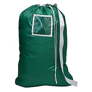 Carry Laundry Bag From Handy Laundry with Shoulder Strap, Large Size 24 Inches X 36 Inches, Commercial Grade 100% Nylon and Made in the USA - Designed for Heavy Duty Use - College Laundry Bag - Trips