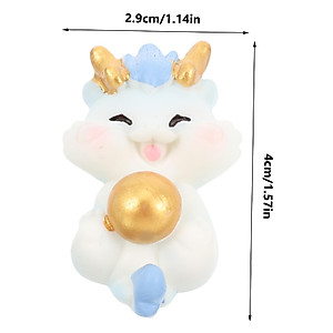 DOITOOL Dragon Decor 6 pcs Resin Mini Adorable Dragon Statue Mini Dragon Statue Desktop Dragon Statue Mini Dragon Figure Adorable Dragon Figure Chinese Zodiac trinkets