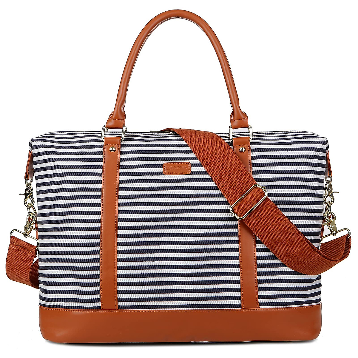 BAOSHA HB-28 Ladies Women Canvas Travel Weekender Bag Overnight Carry-on Duffel Tote Bag (Blue)