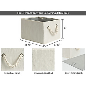 StorageWorks Set of 5 Round Paper Rope Storage Baskets, Large Storage Baskets for Organizing