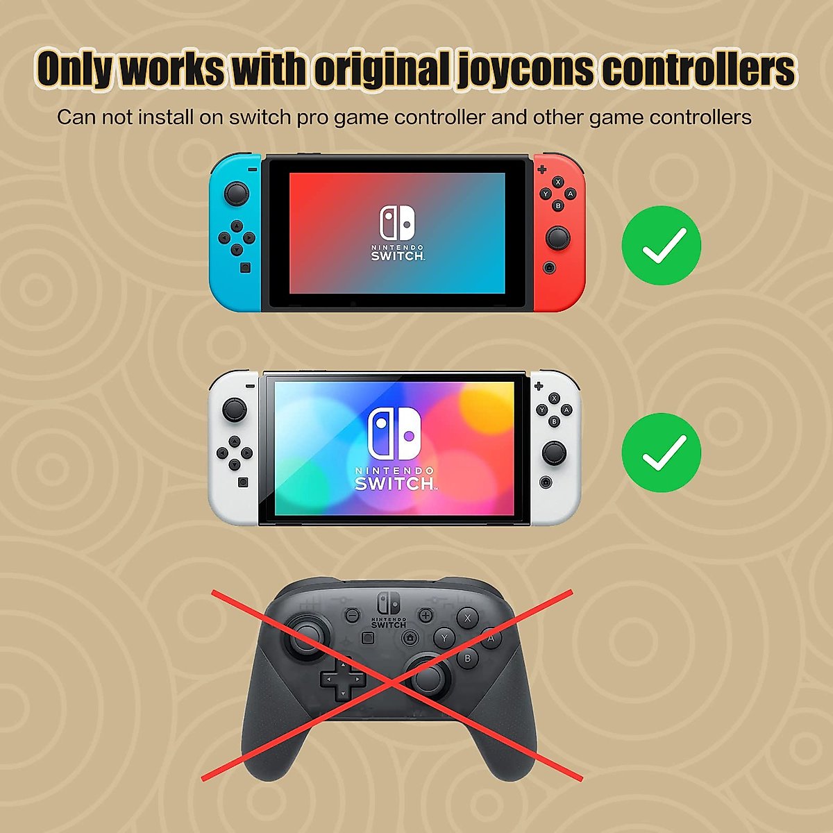 Switch Button Caps, Switch OLED Thumb Grip Caps and Switch Dpad Caps - Yellow Green