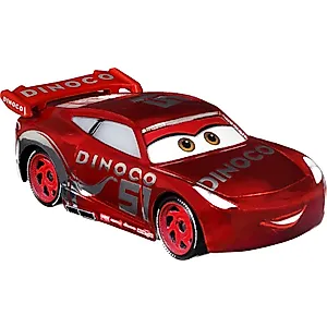 Disney Car Toys and Pixar Cars Racing Red Dinoco Cruz Ramirez, Miniature, Collectible Racecar Automobile Toys Based on Cars Movies, for Kids Age 3 and Older, Multicolor