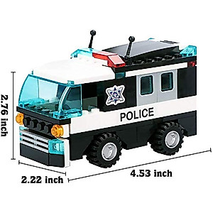 City Police Car Building Kit, City Police Sets Police Truck, Prisoner Transporter Toys Building Blocks Set for Kids Boys 6-12 Years Old, 104 Pcs