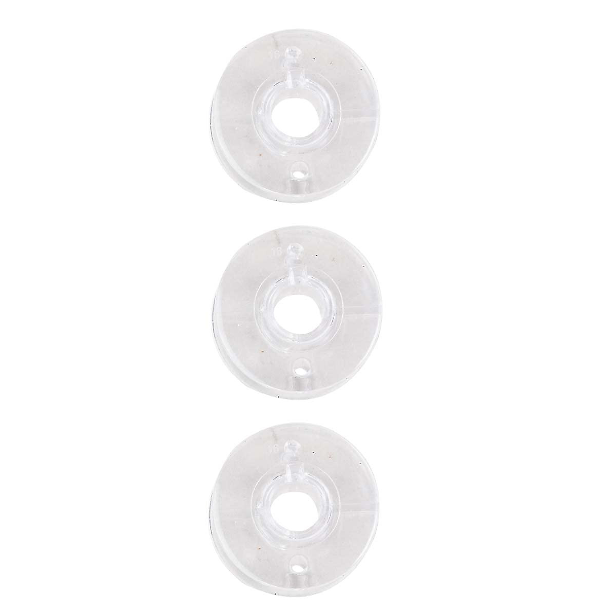 SINGER 06542 Class 15J Bobbins, Transparent, 3-Count,