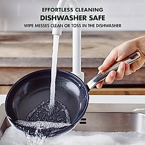 GreenPan Chatham Black Prime Midnight Hard Anodized Healthy Ceramic Nonstick, 12" Frying Pan Skillet with Lid, PFAS-Free, Dishwasher Safe, Oven Safe, Black