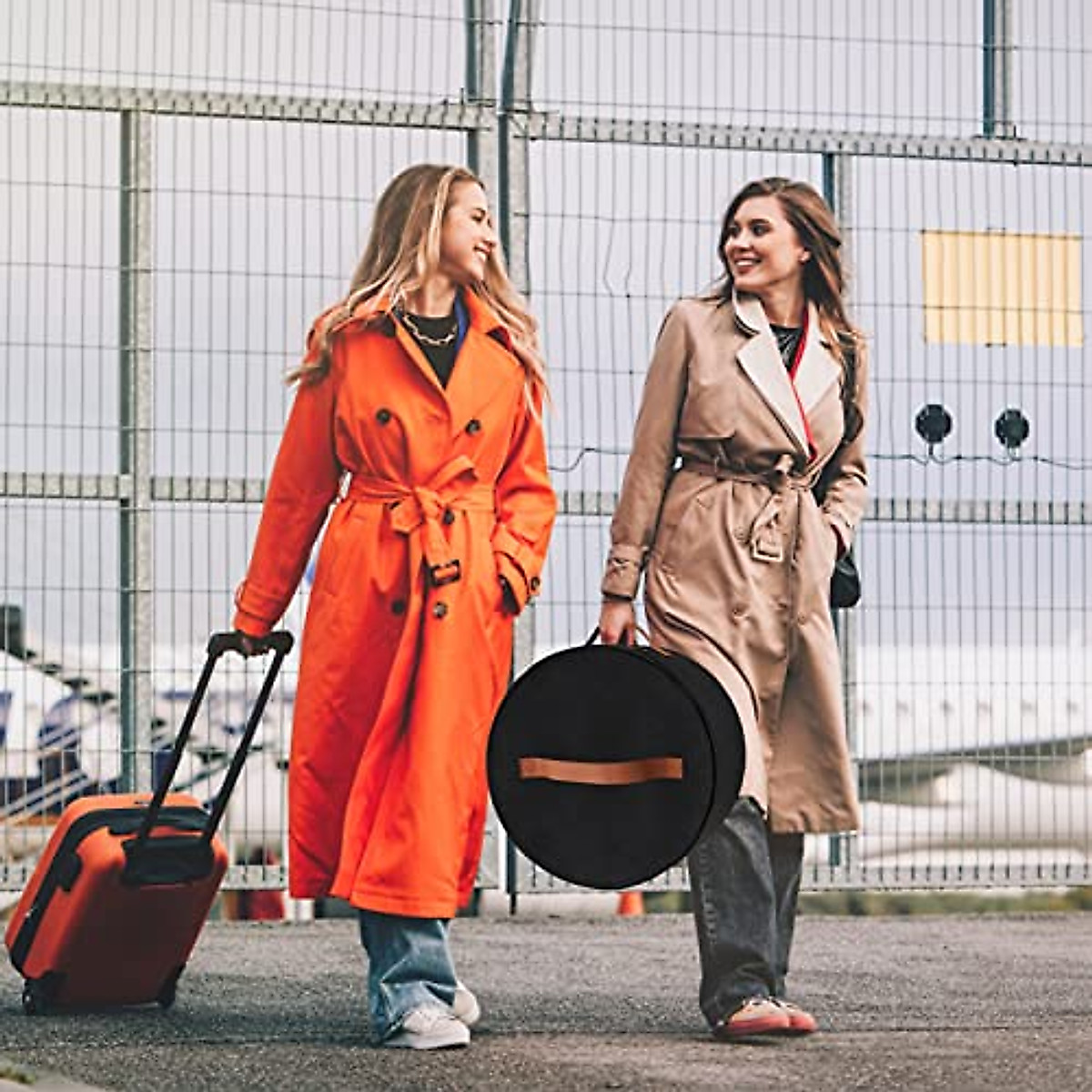 Color You Hat Box, Hat Storage Box 17" Diameter Hat Boxes for Women Men Storage Large Round Hat Travel Case with Dustproof Lid Travel Hat Box Stuffed Animal Toy Clothes Sheet Hat Organizer