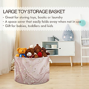 xigua Cotton Rope Basket Rose Gold Abstract Marble Baby Laundry Basket Blanket Kids Toy Storage Basket Glove Box