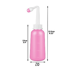 Croing 𝙩𝙧𝙖𝙫𝙚𝙡 𝙗𝙞𝙙𝙚𝙩 Portable Bidet with Cap for Travel - The Easy Bidet for Postpartum Care (Pink 350ML)