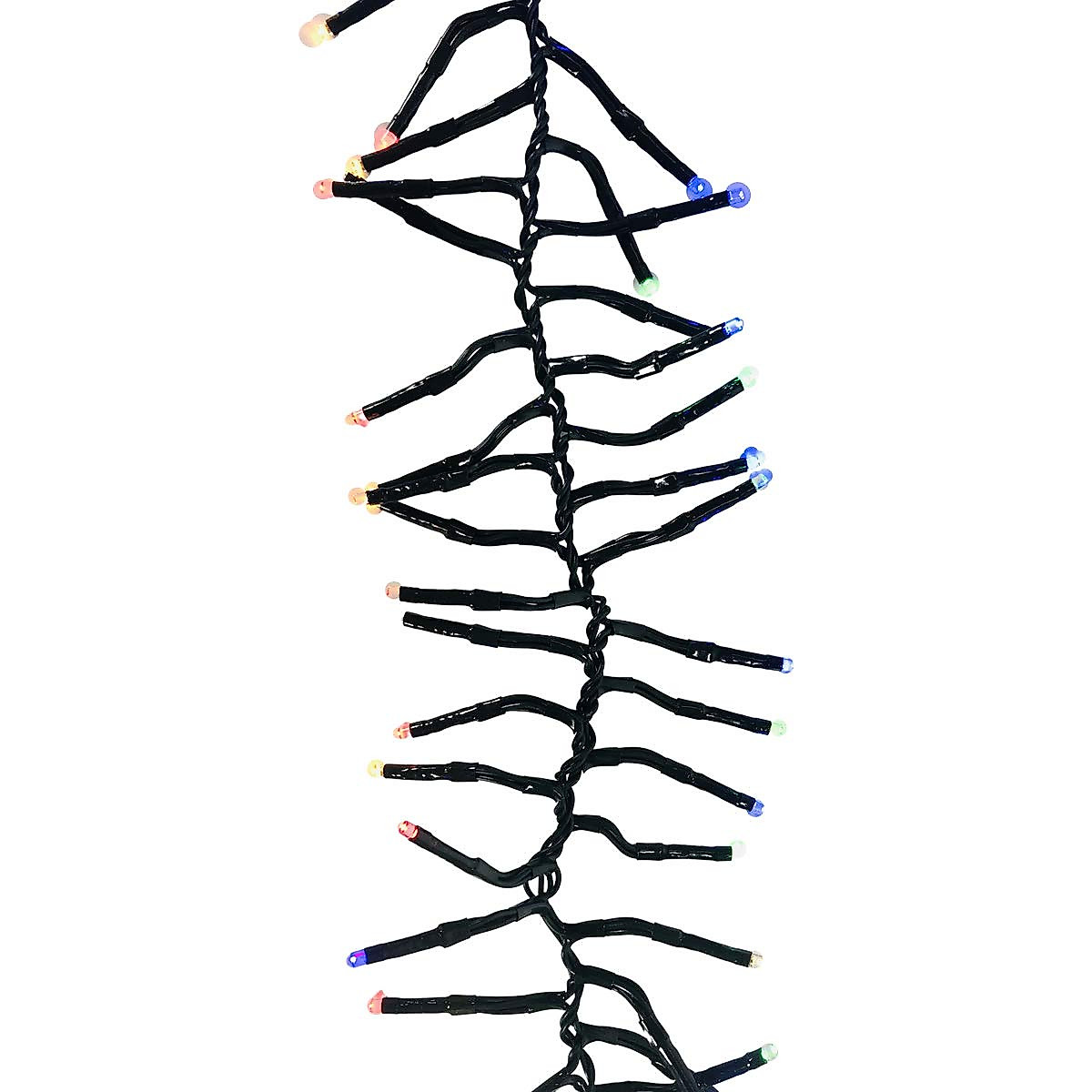 LED Twinkle Cluster Lights 52.5Ft Multi w/Green Strand Connect End to End Indoor Outdoor