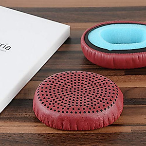 Geekria QuickFit Replacement Ear Pads for Skullcandy Riff Wireless Headphones Ear Cushions, Headset Earpads, Ear Cups Repair Parts (Moab Red)