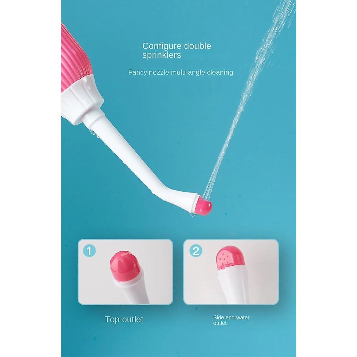 LINWILTFC 15oz Travel Bidet Handheld Personal Bidet, Portable Bidet for Toilet, Water Bottle Childbirth Cleaner for Traveling Personal Hygiene with Storage Bag (2 Packs)