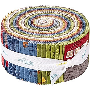 Jennifer Long Country Life Rolie Polie 40 2.5-inch Strips Jelly Roll Riley Blake Designs RP-13790-40