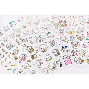 12 Sheets Kawaii Dog Korean Stickers for Kids - Cute Planner Stickers Journal Scrapbooking Stickers for DIY Arts and Crafts,Life Daily Planner,Bullet Journals,Scrapbooks,Calendars (Dog)