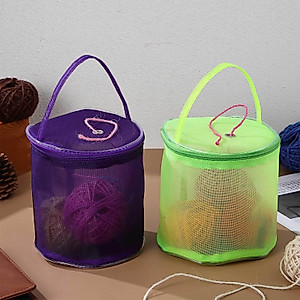 2 pcs Yarn Bags Yarn Storage Bag Knitting Bag Crochet Organizer Yarn Holder Knitting Supplies Sewing Bag Portable Crochet Bag Compartments