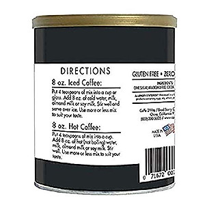Caffe D’Vita Simply Iced Coffee - 100% Colombian Arabica Instant Mix, Latte Mix, Low Calorie Iced Coffee, Lightly Sweetened, Dairy Free, Instant Coffee Drink - 2.5 Lb Can