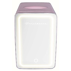 FRIGIDAIRE EFMIS170-PINK Mini Portable Compact Personal Fridge, 6.5L Capacity, 9 Cans, Makeup, Skincare, Freon-Free & Eco Friendly, Includes Home Plug & 12V Car Charger, 2022 Version, Pink
