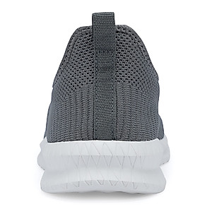 LCGJR Men's Running Shoes Ultra Lightweight Breathable Comfortable Walking Shoes Casual Fashion Sneakers Mesh Workout Shoes Grey Size10.5