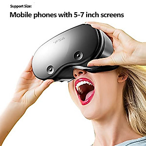 VR Headset, 3D Virtual Reality Headset VR Accessories for Movies and Games VR Glasses for iPhone & Android Phone,Best Virtual Reality Goggles