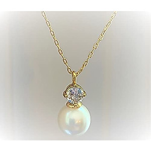 Kate Spade New York Pearl Mini Pendant Necklace, Cream and Goldtone
