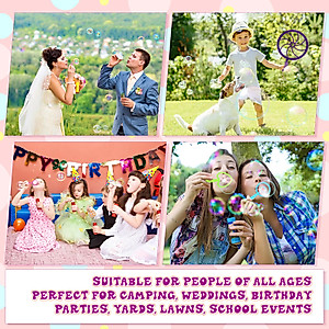 Lenwen 99 Pcs Big Bubble Wands Set, Giant Bubble Wands Toys Bulk with Tray Large Bubble Maker Mixed Size Funny Bubble Making Toys for Kids Summer Outdoor Party Favors Gifts Birthday Games