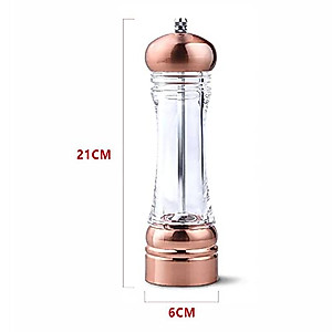 Pepper Grinder Large Rose Gold Home Pepper Grinder Manual Grinder Bottle Salt And Pepper Grinders For Kitchen Dining Cooking Bbq