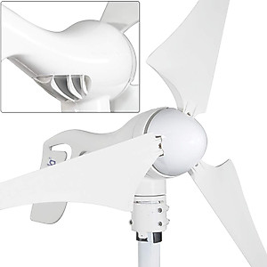 PIKASOLA Wind Turbine Generator 12V 400W with a 30A Hybrid Charge Controller. As Solar and Wind Charge Controller which can Add Max 500W Solar Panel for 12V Battery.