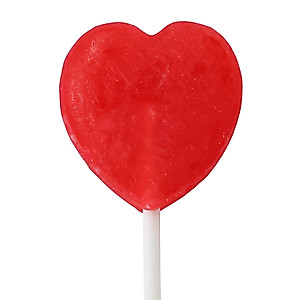 Red Heart Lollipops - 5 Pounds Bulk - Approx 200 ct - Heart Candy Strawberry Flavored